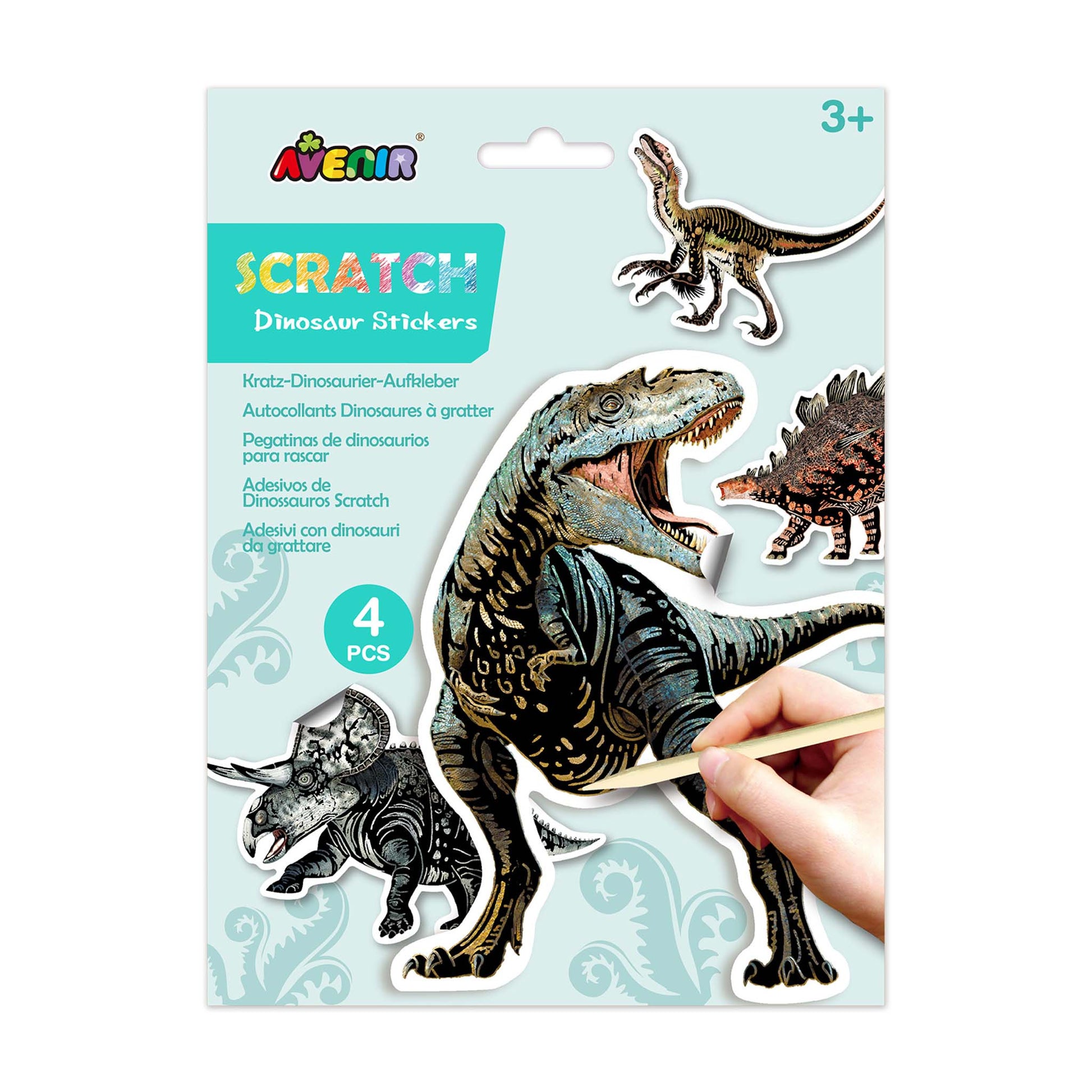 Scratch Dino Stickers – KidAntics