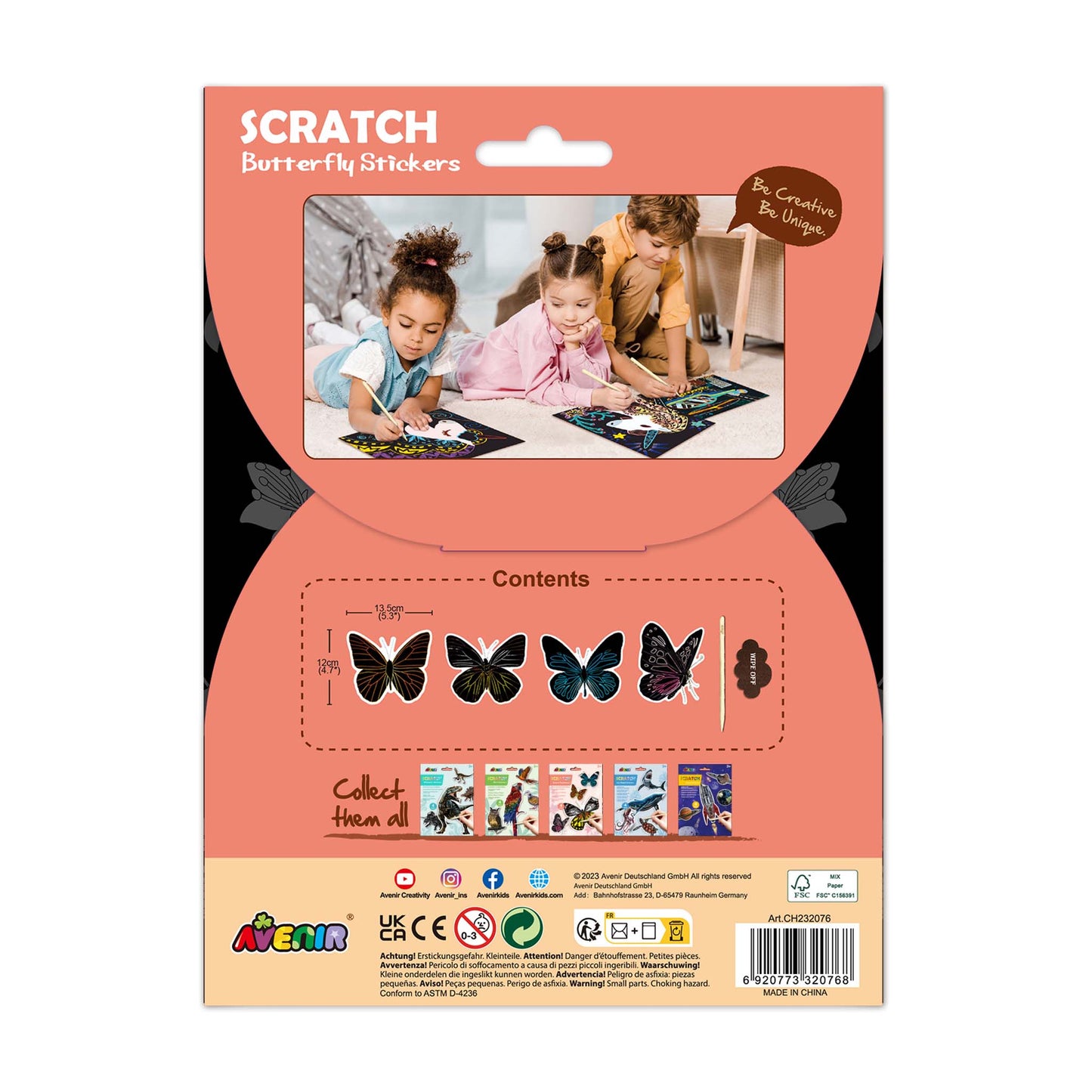 Scratch Butterfly Stickers – KidAntics